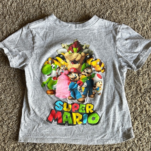 Nintendo | Shirts & Tops | Nintendo Super Mario Gray Kids Tshirt | Poshmark